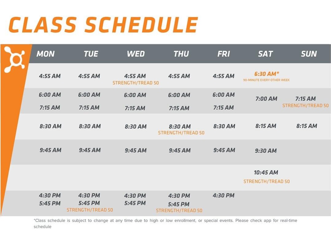Otf Workout Schedule EOUA Blog