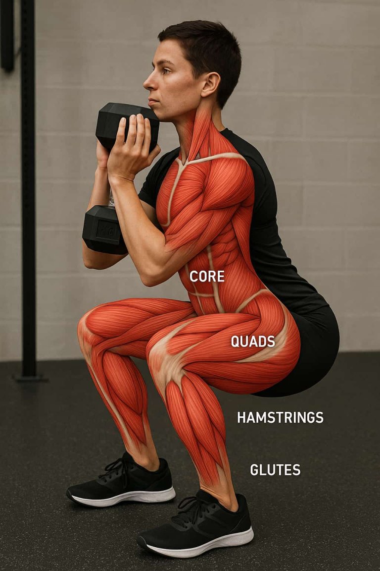 Goblet Squat Guide: Form, Benefits, Variations & Trainer Tips