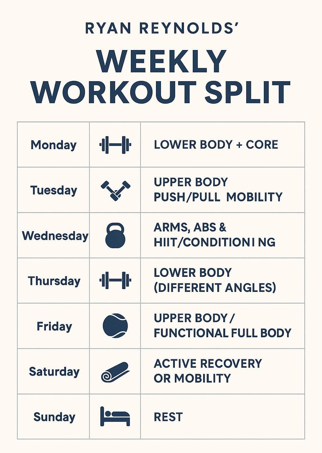 Ryan Reynolds Workout Routine and Diet Plan for 2025: Eat & Train Like ...