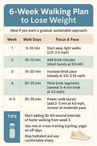 Free Walking Plan to Lose Weight: 4, 6, 8 & 12-Week Plans