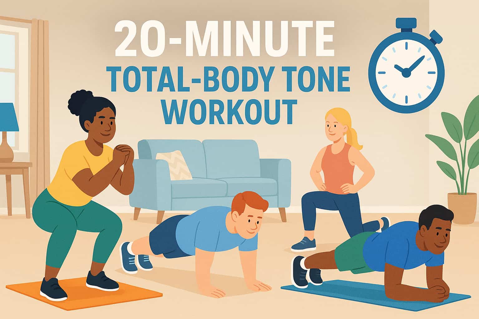 Beginner-Friendly 20-Minute Workout for Total-Body Tone