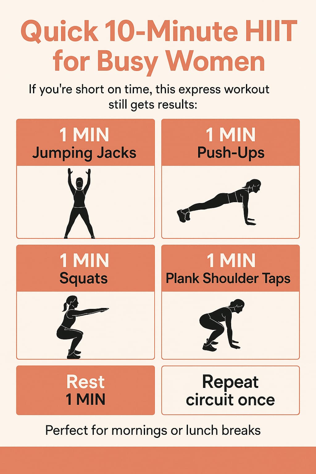 Best HIIT Workout Routine for Women: 10, 20 & 30 Minute Plans