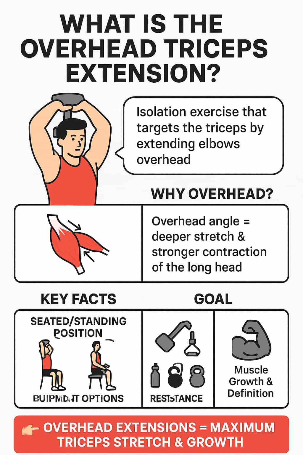 Overhead Triceps Extension: Sculpt Strong, Defined Arms