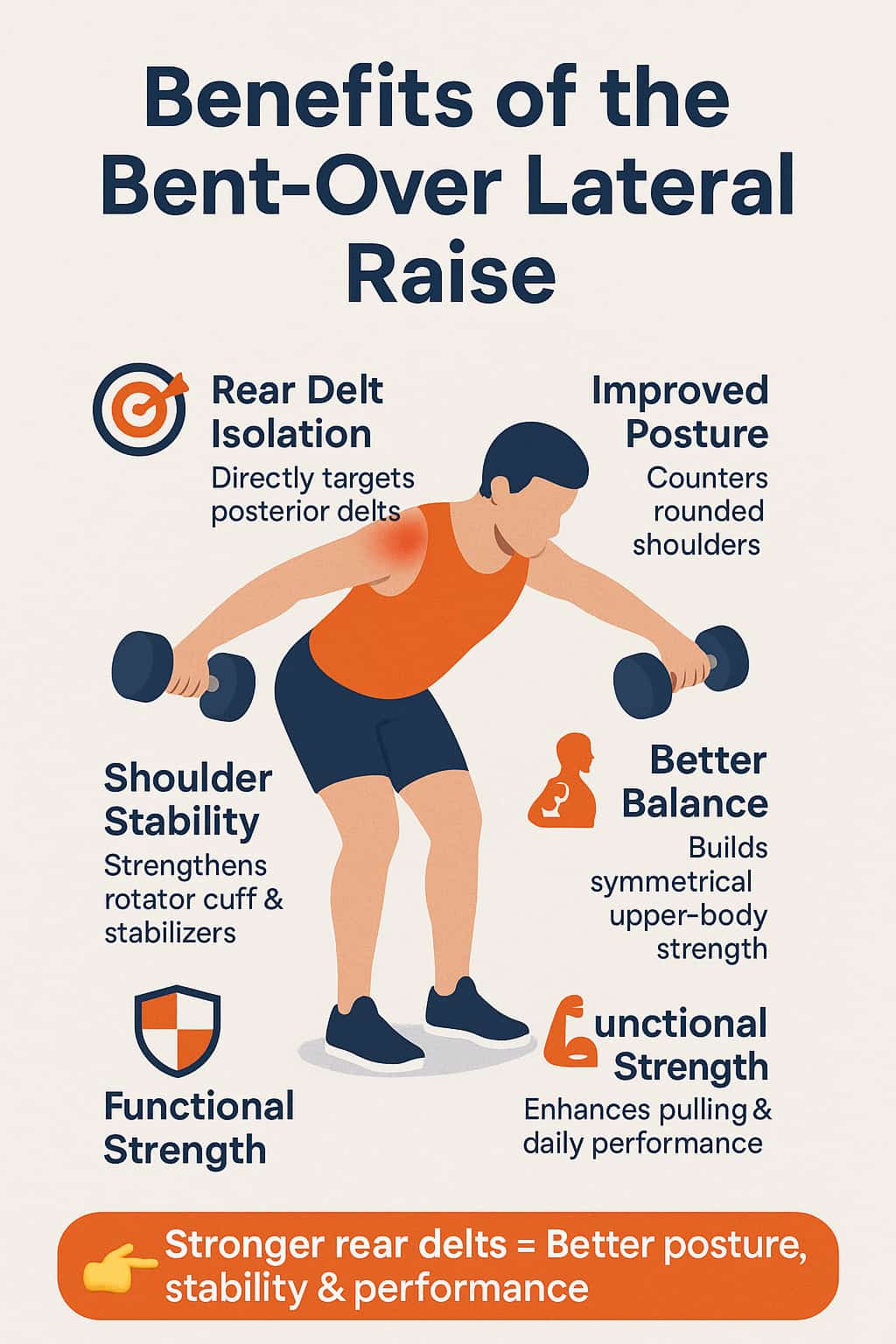 Bent-Over Lateral Raise: Rear Delt Activation & Form Guide
