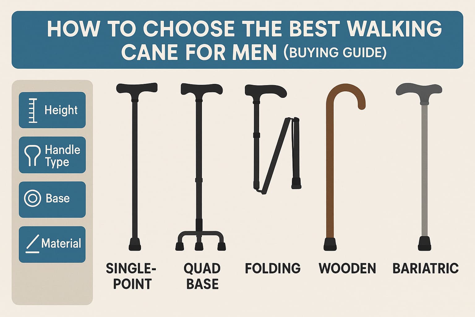 9 Best Walking Canes for Men – Picks for Stability, Comfort & Style