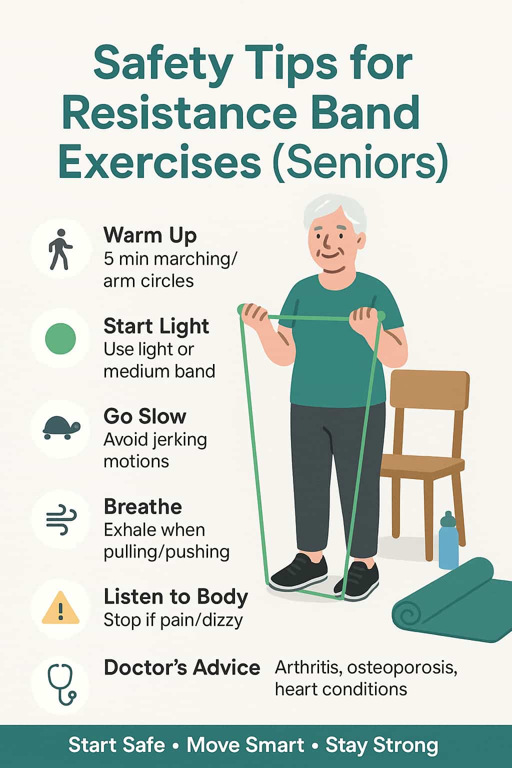 12 Best Resistance Band Exercises for Seniors to Boost Strength