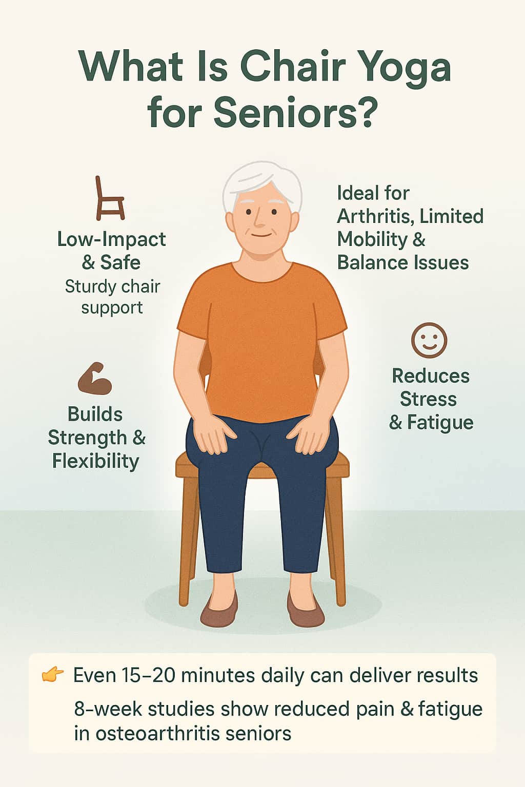 Chair Yoga for Seniors: 8 Easy Poses to Boost Balance & Strength