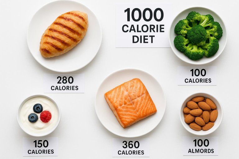 1000 Calorie Diet Plan: Risks, Benefits, and Sample Guide