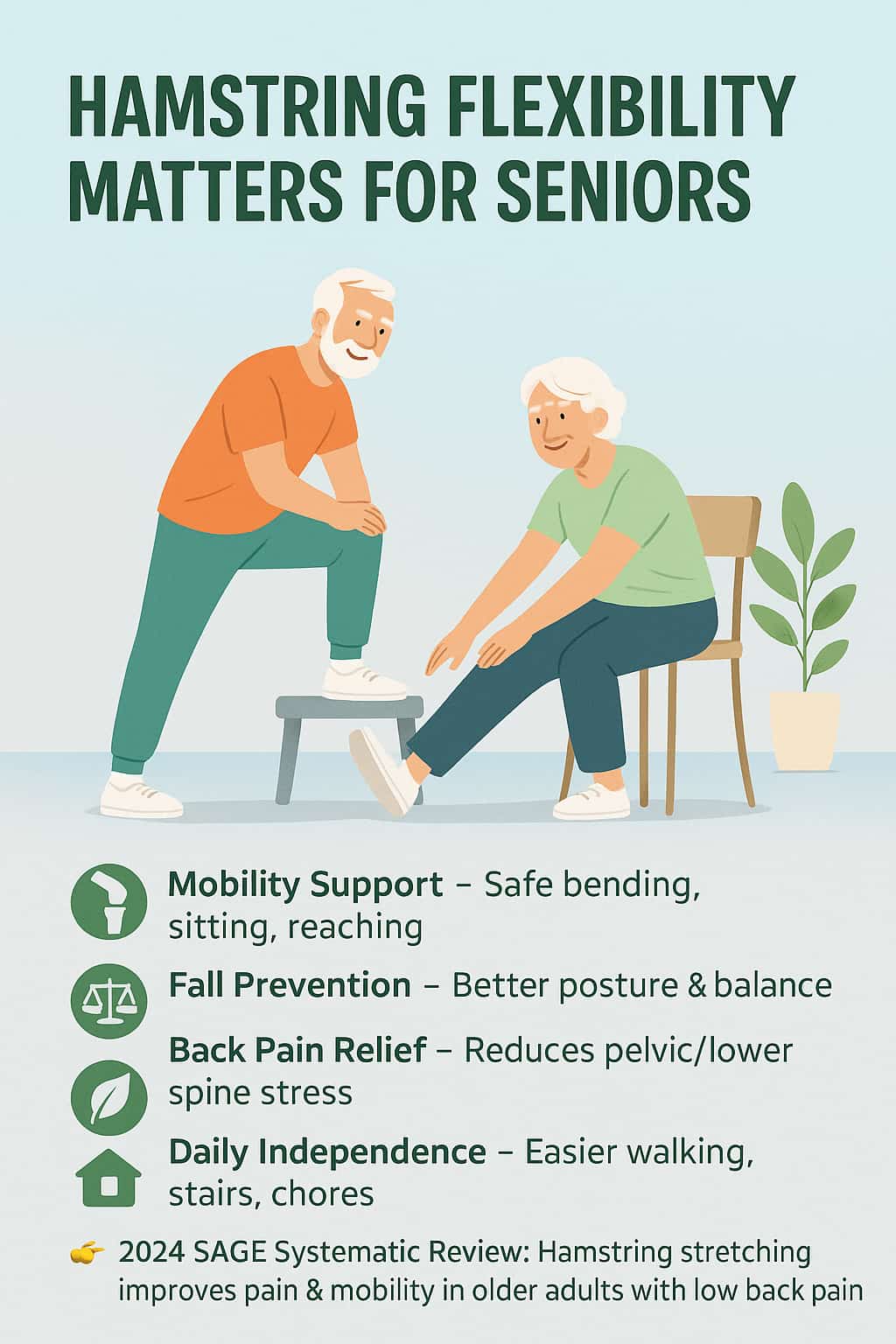 12 Best Hamstring Stretches for Seniors to Improve Flexibility