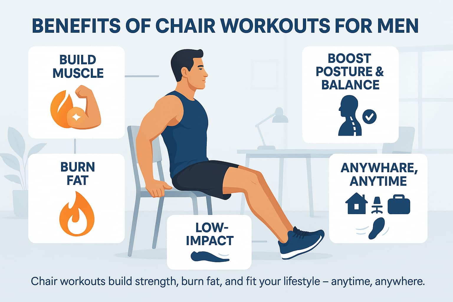 15 Best Chair Workouts for Men to Build Muscle and Burn Fat