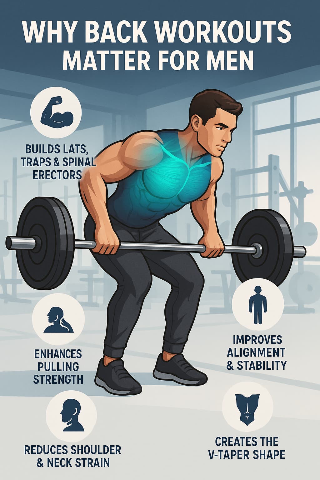 10 Best Back Workouts for Men to Build Strength & V-Taper
