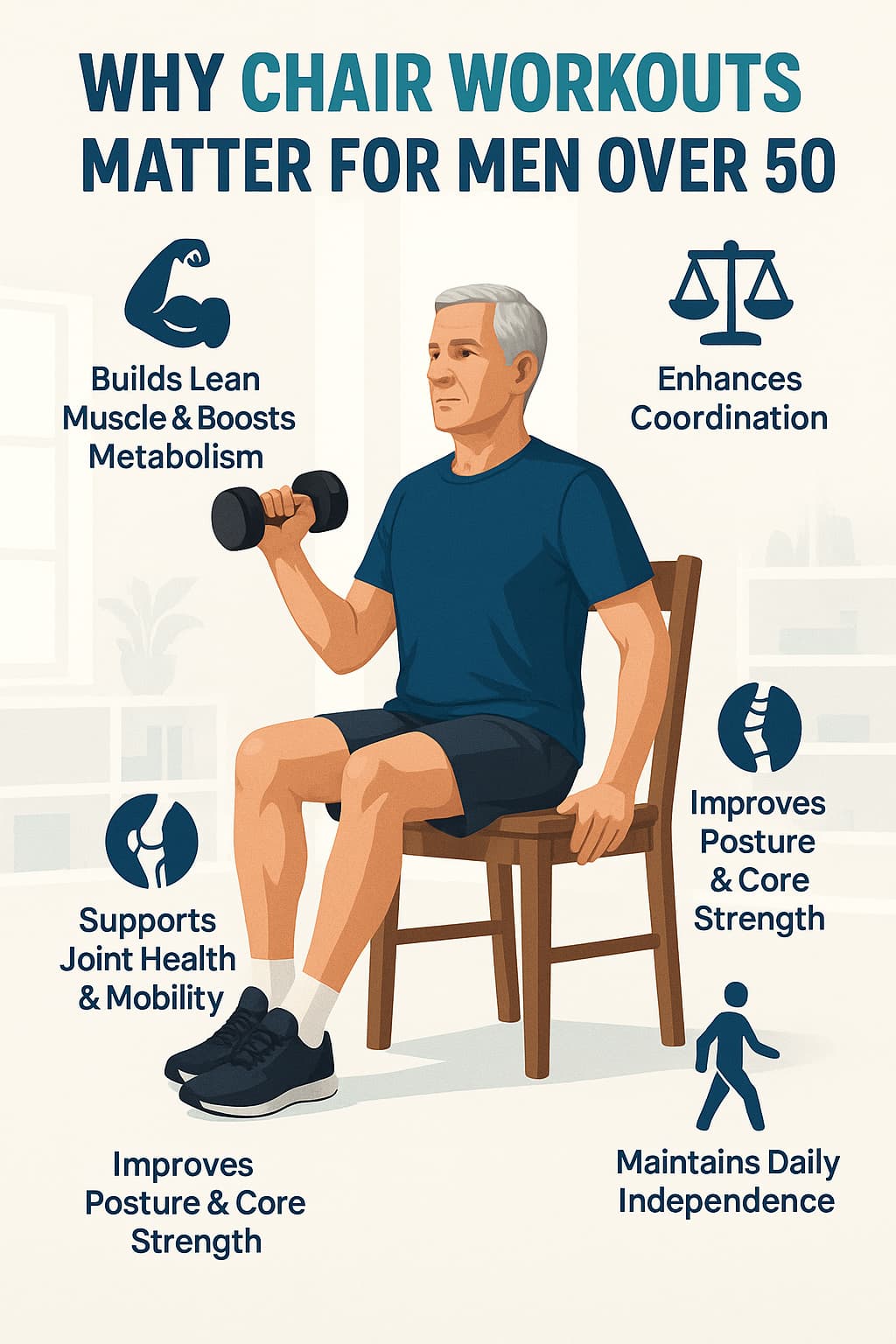 12 Best Chair Workouts for Men Over 50 to Stay Strong and Fit