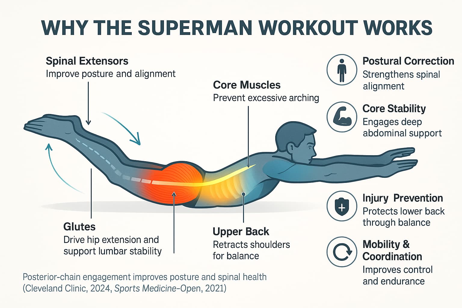 Superman Workout: Build Stronger Back, Core & Better Posture