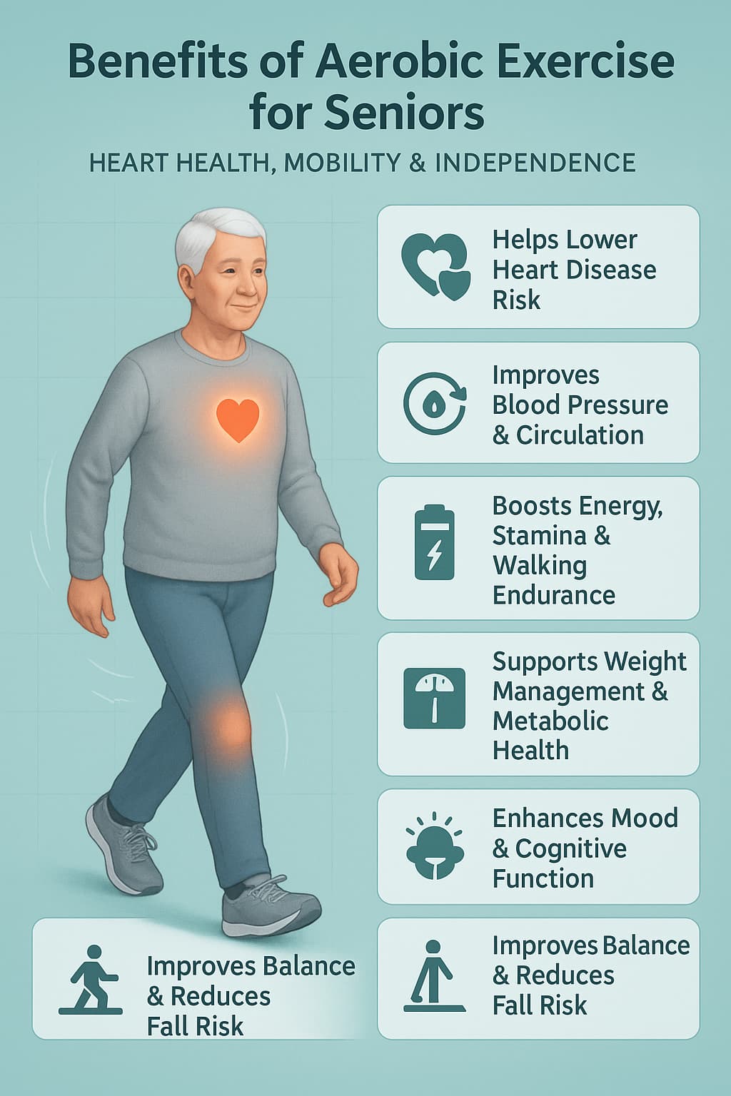 12 Best Aerobic Exercises for Seniors (Safe, Easy & Low-Impact)