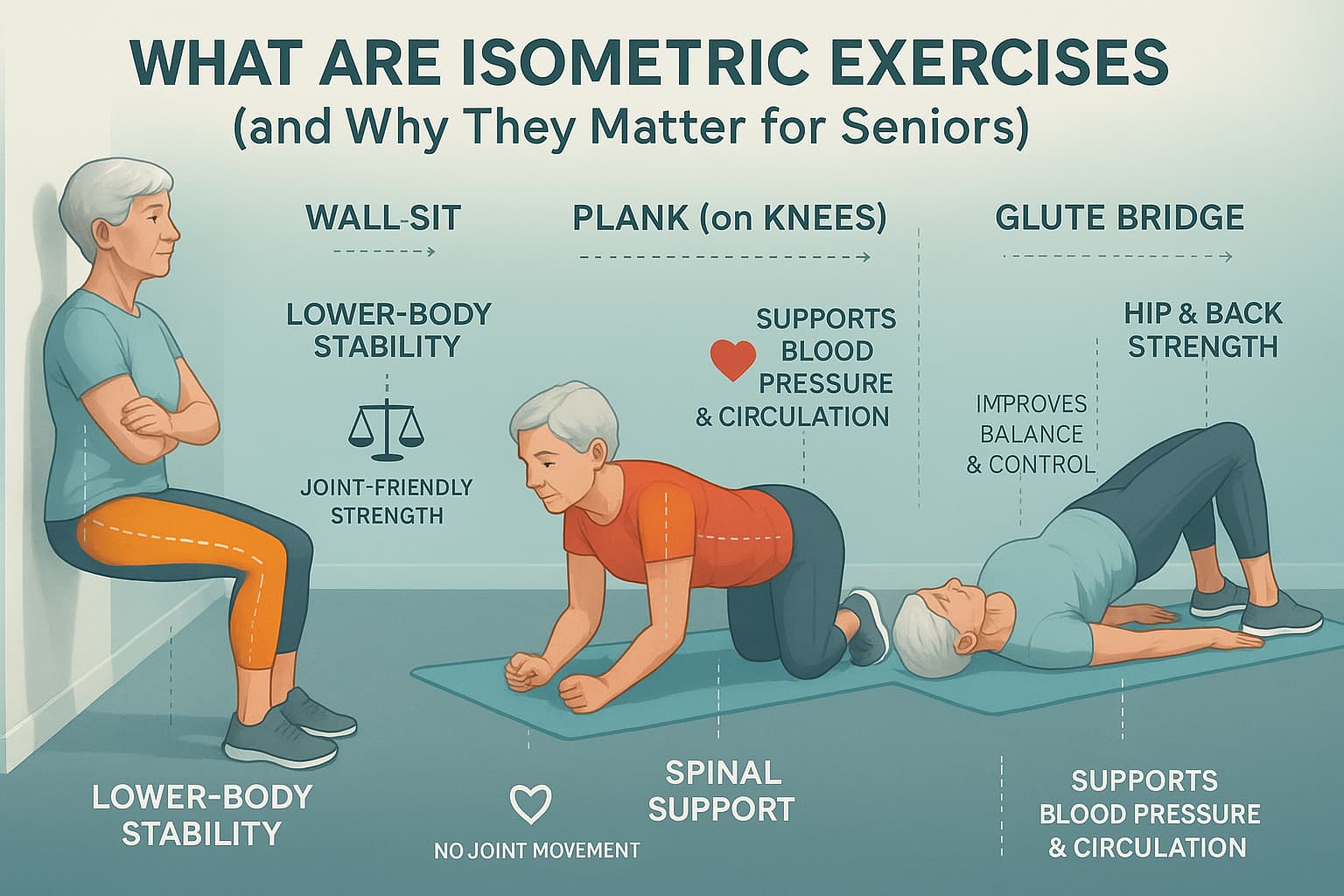 10 Best Isometric Exercises for Seniors for Strength & Balance