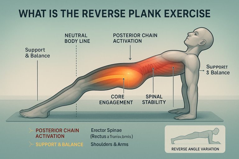 Reverse Plank Exercise: Strengthen Core, Glutes & Posture