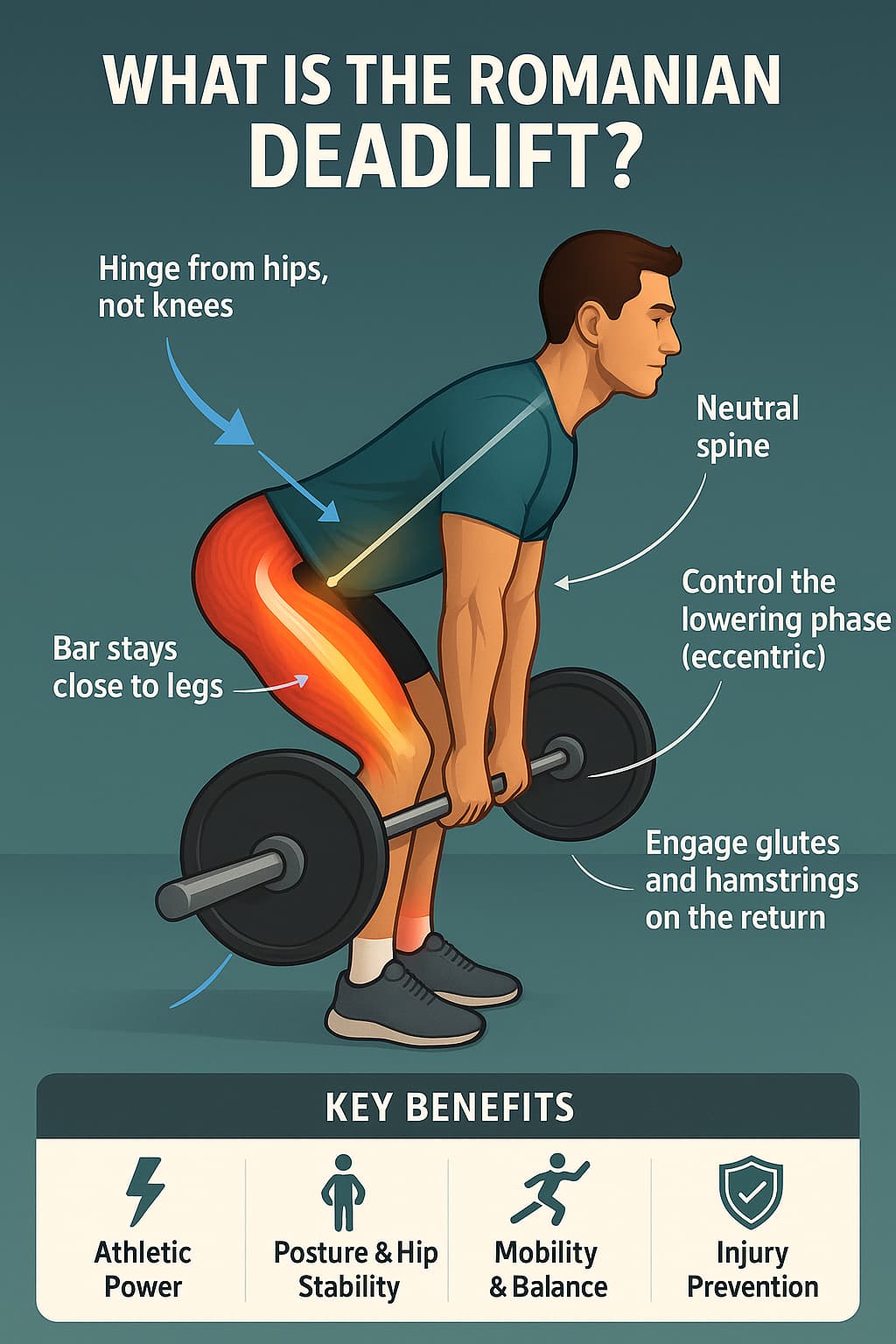 Romanian Deadlift (RDL): Strong Glutes, Hamstrings, & Posture