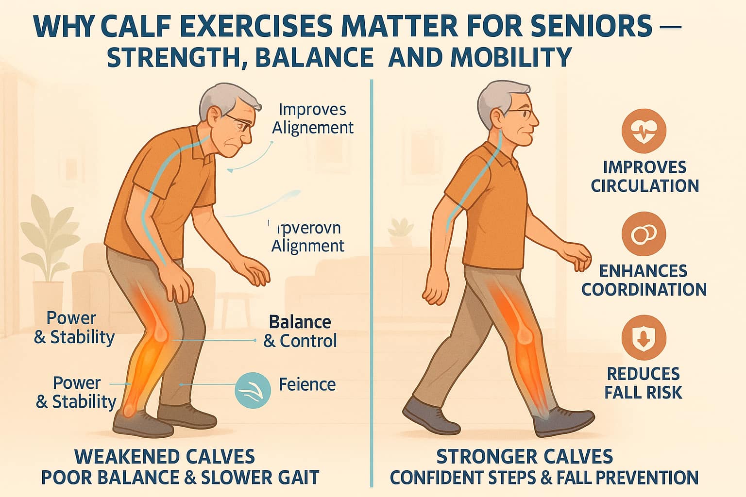 10 Best Calf Exercises for Seniors: Improve Strength & Balance