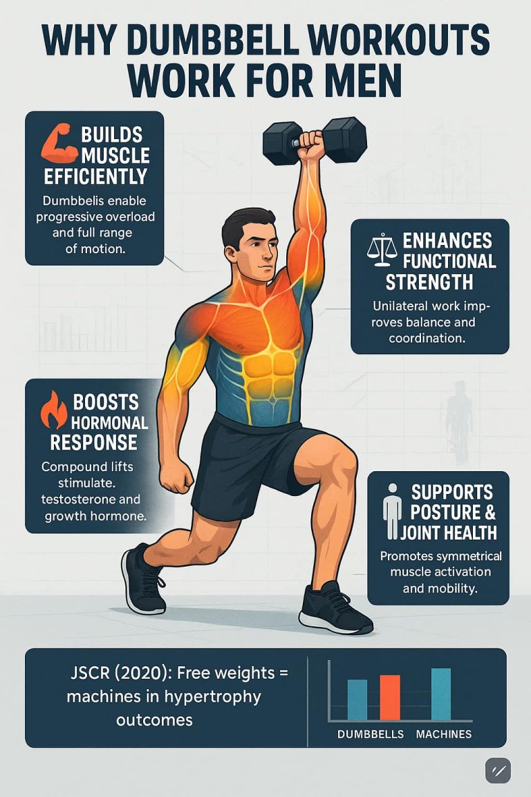 15 Best Dumbbell Workouts for Men to Build Muscle & Strength