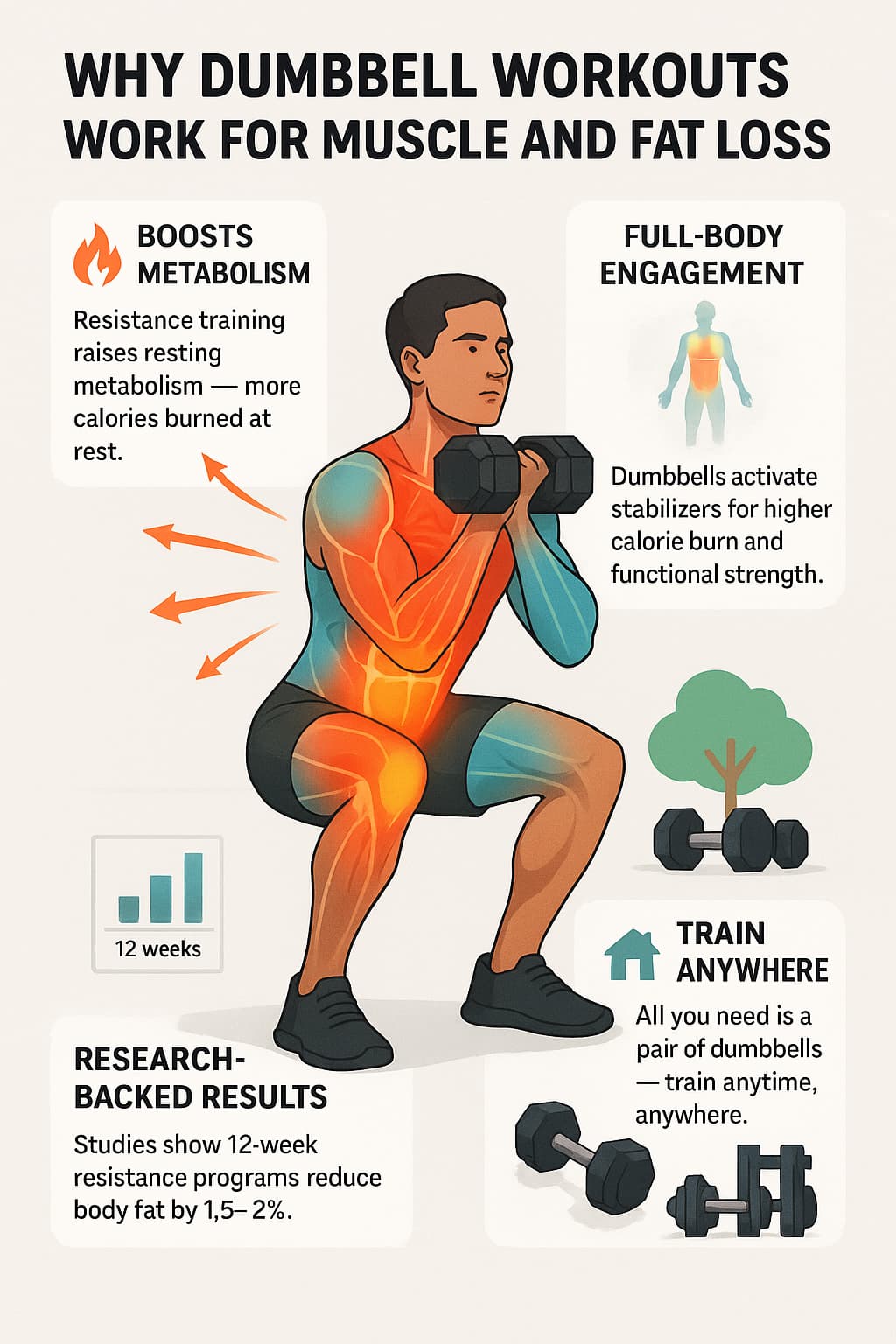 20 Best Dumbbell Workouts to Build Muscle and Burn Fat Fast