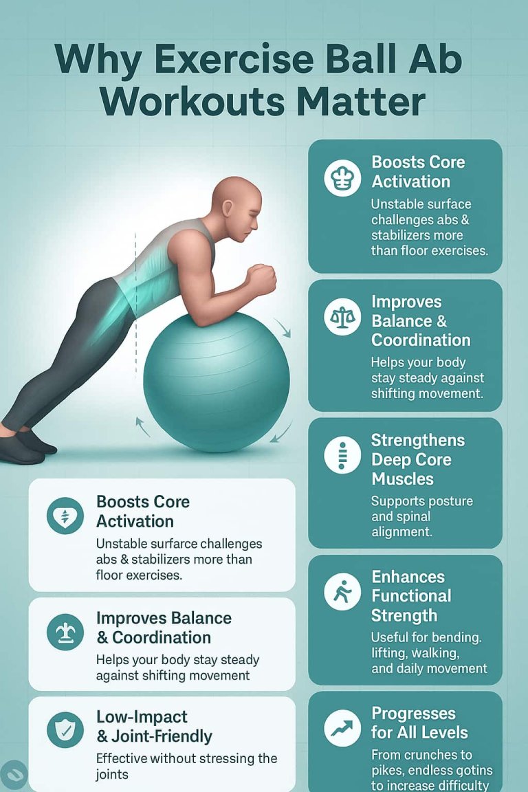 10 Best Exercise Ball Ab Workouts That Fire Up Your Core Fast
