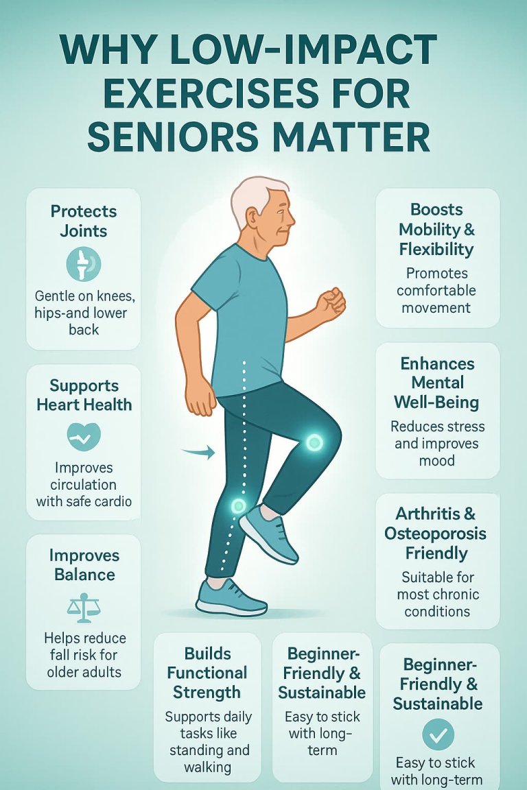 12 Best Low-Impact Exercises for Seniors: Stay Strong & Mobile