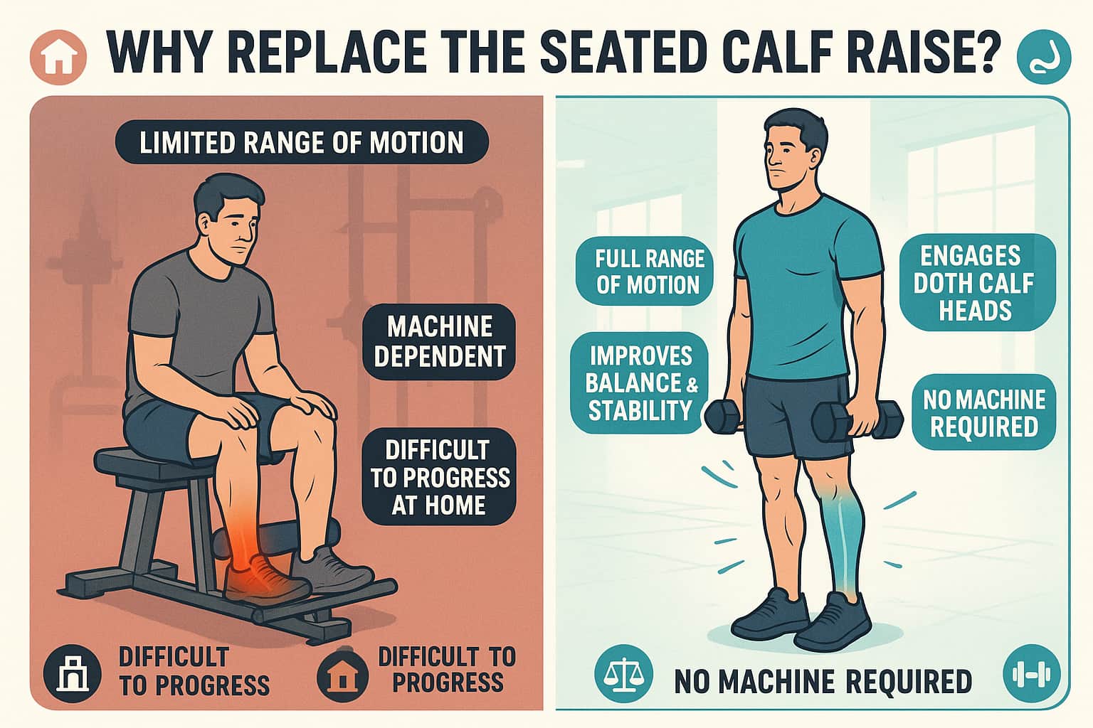 15 Best Seated Calf Raise Alternatives (No Machine Needed)