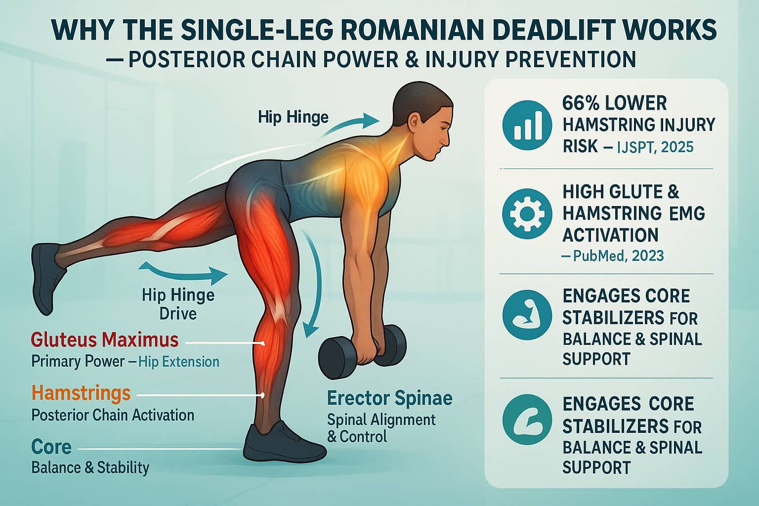 Single-Leg Romanian Deadlift For Strength, Balance & Stability