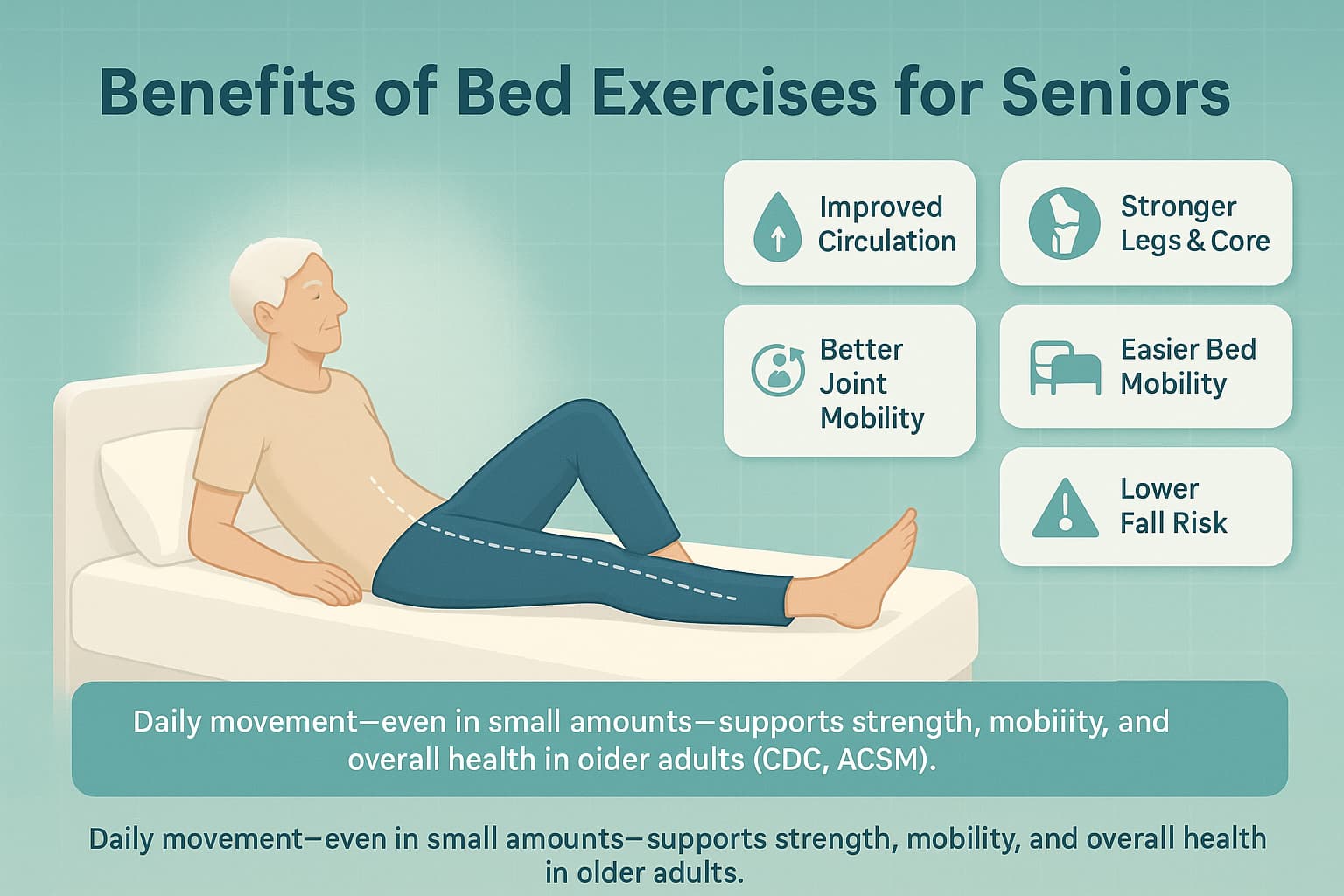 10 Best Bed Exercises for Seniors to Improve Strength & Mobility