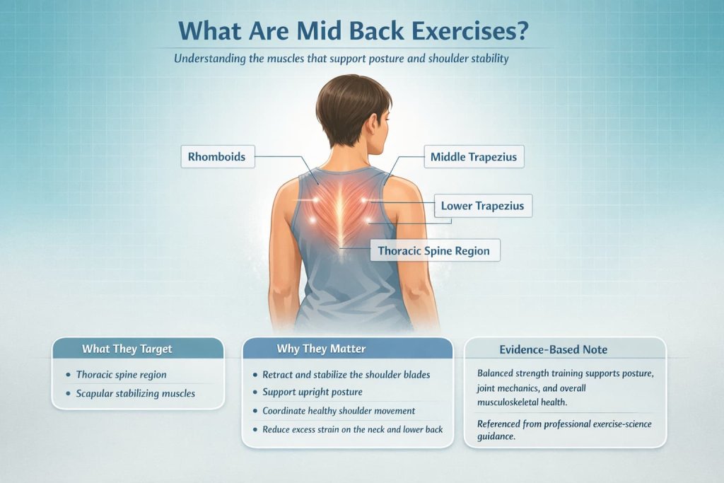 12 Best Mid Back Exercises for Strength, Posture, & Pain Relief