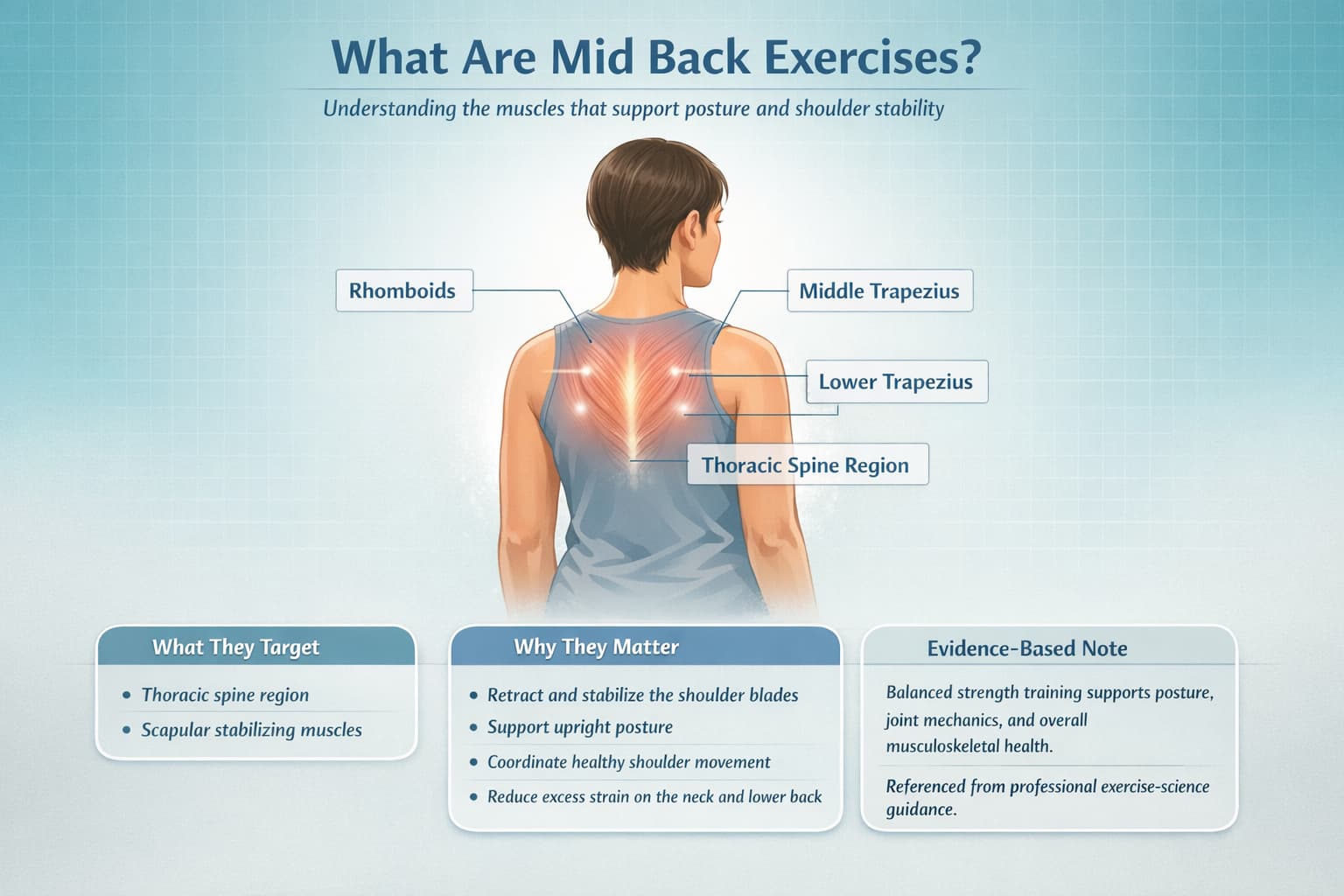 12 Best Mid Back Exercises for Strength, Posture, & Pain Relief