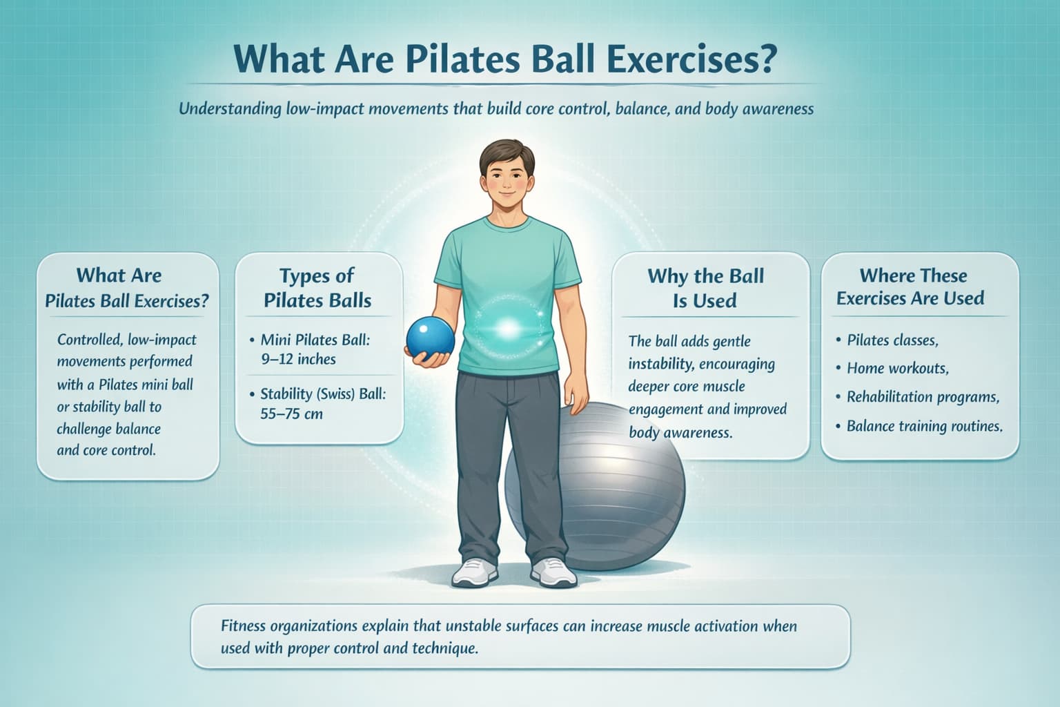 11 Pilates Ball Exercises for Core Strength, Balance, & Flexibility