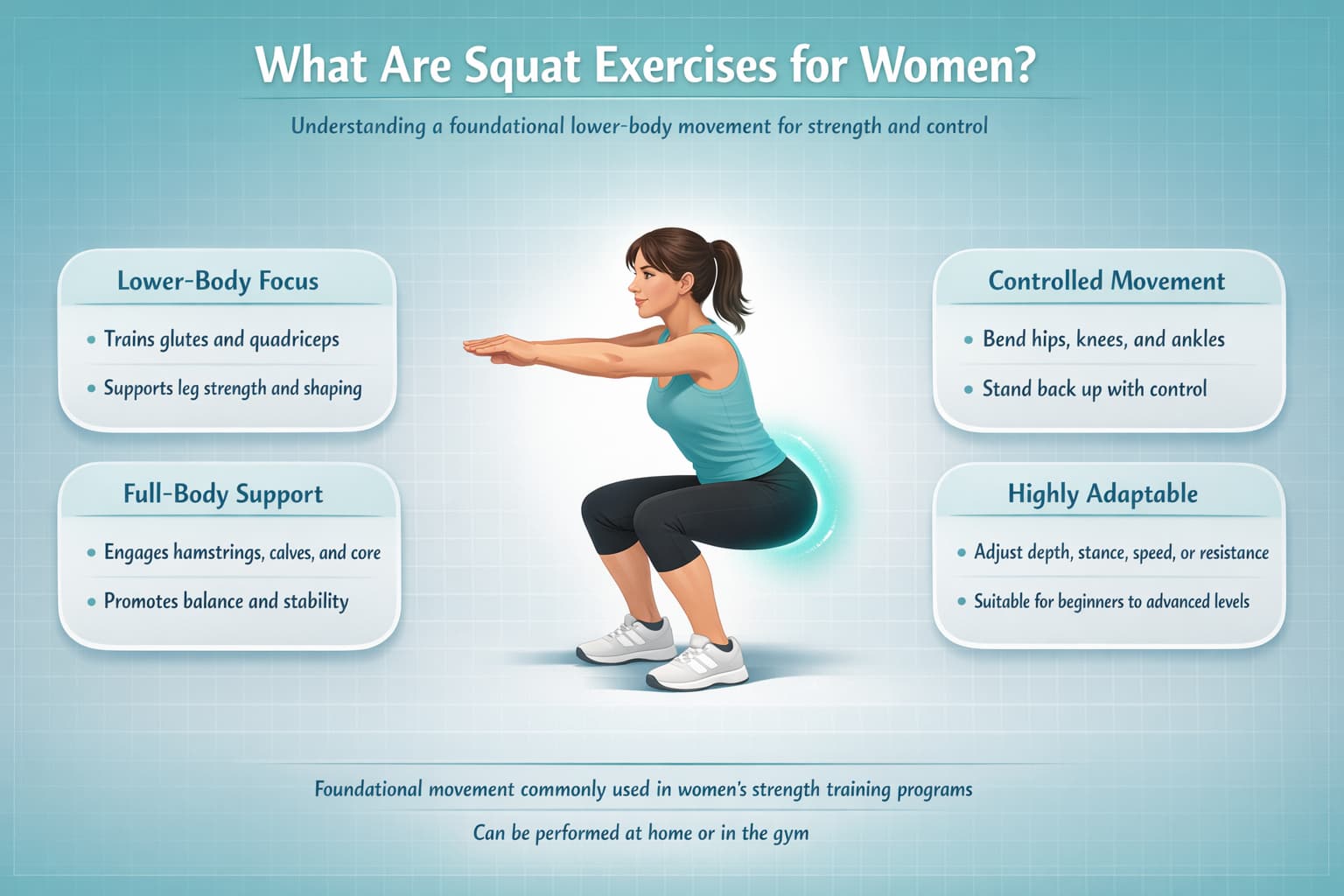 10 Best Squat Exercises for Women to Shape Legs and Glutes