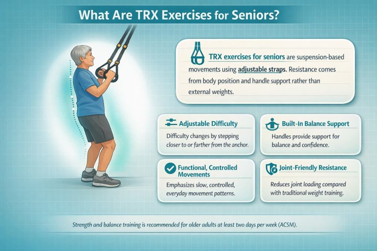 9 Best TRX Exercises for Seniors to Build Strength & Balance