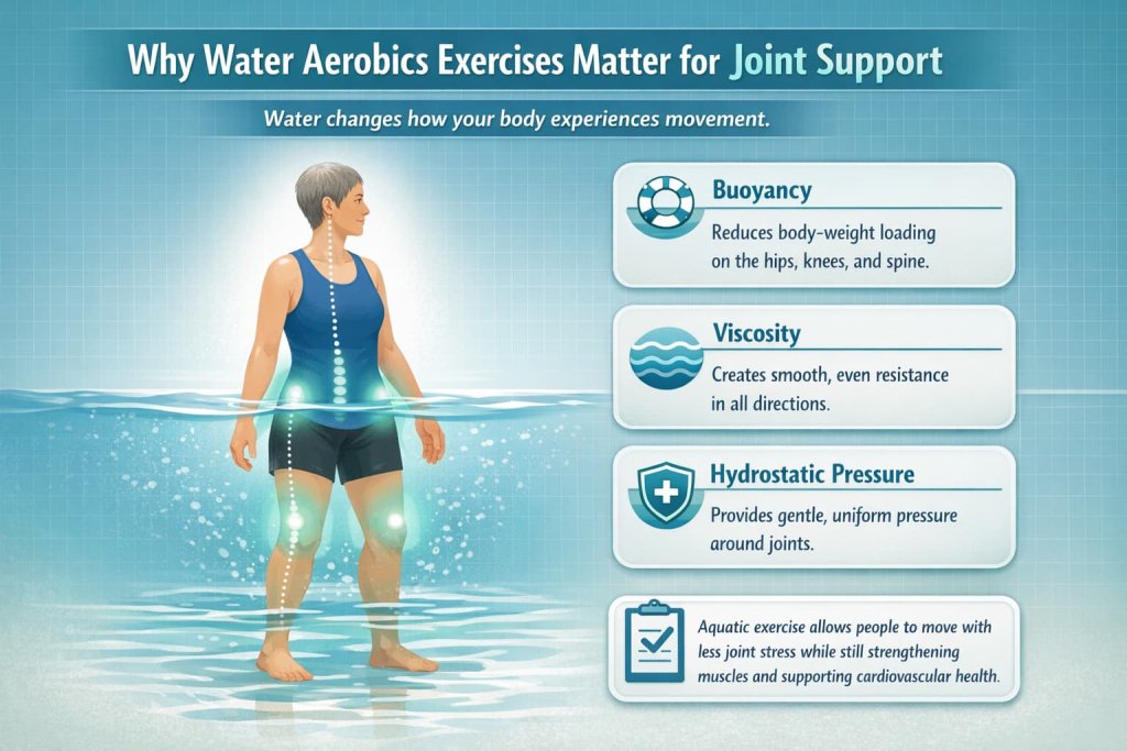 12 Water Aerobics Exercises for Strength, Cardio & Joint Support