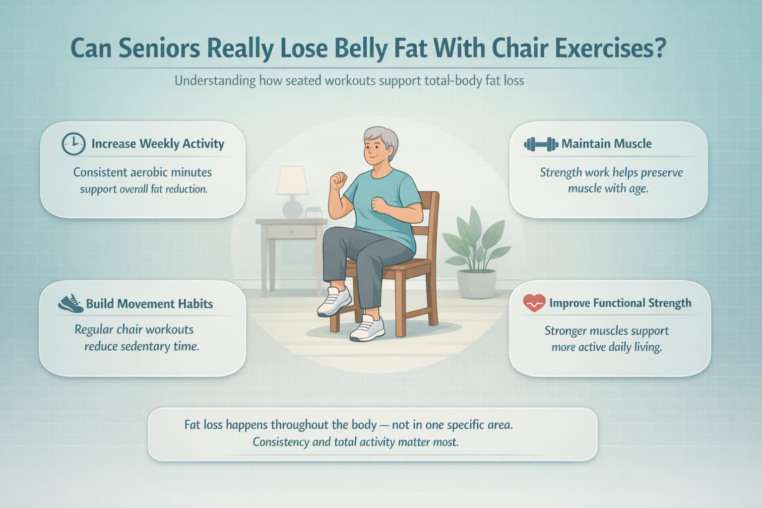 8 Chair Exercises for Seniors to Lose Belly Fat Safely at Home