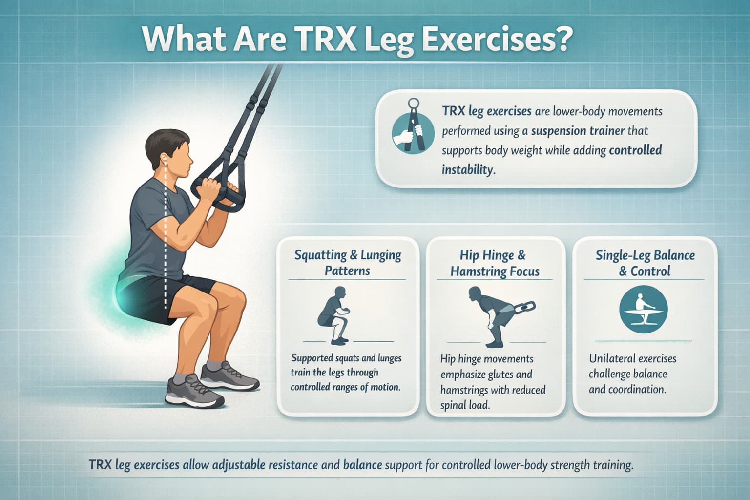 12 TRX Leg Exercises for Stronger Glutes, Quads & Hamstrings