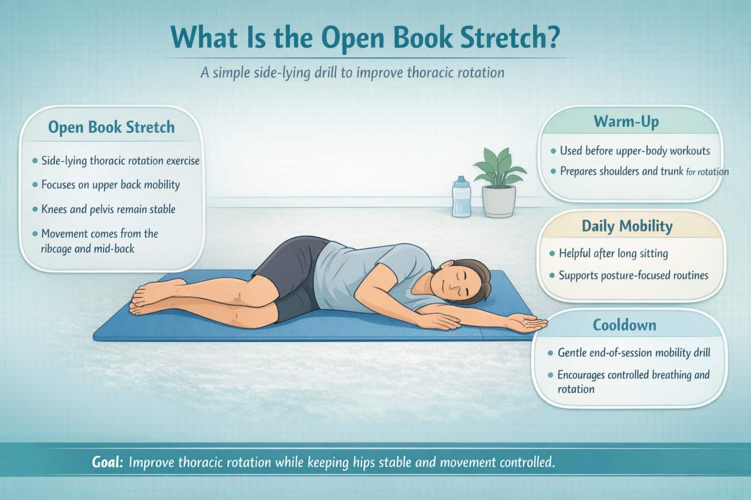 Open Book Stretch for Upper Back Mobility and Better Posture