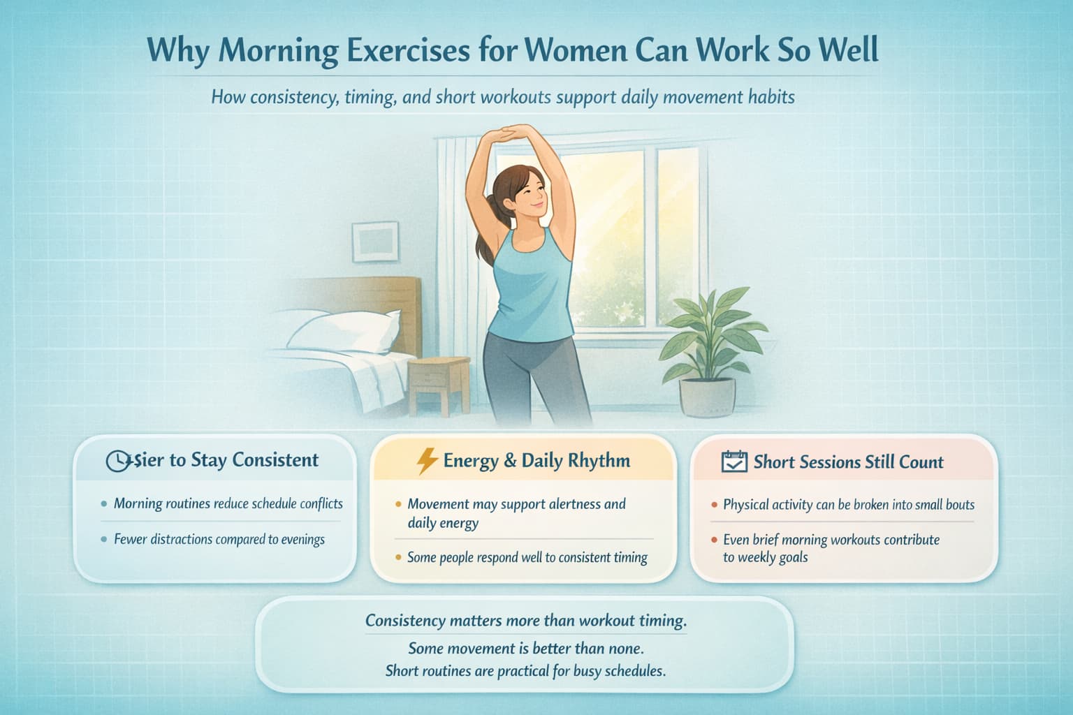 11 Best Morning Exercises for Women to Start the Day Strong