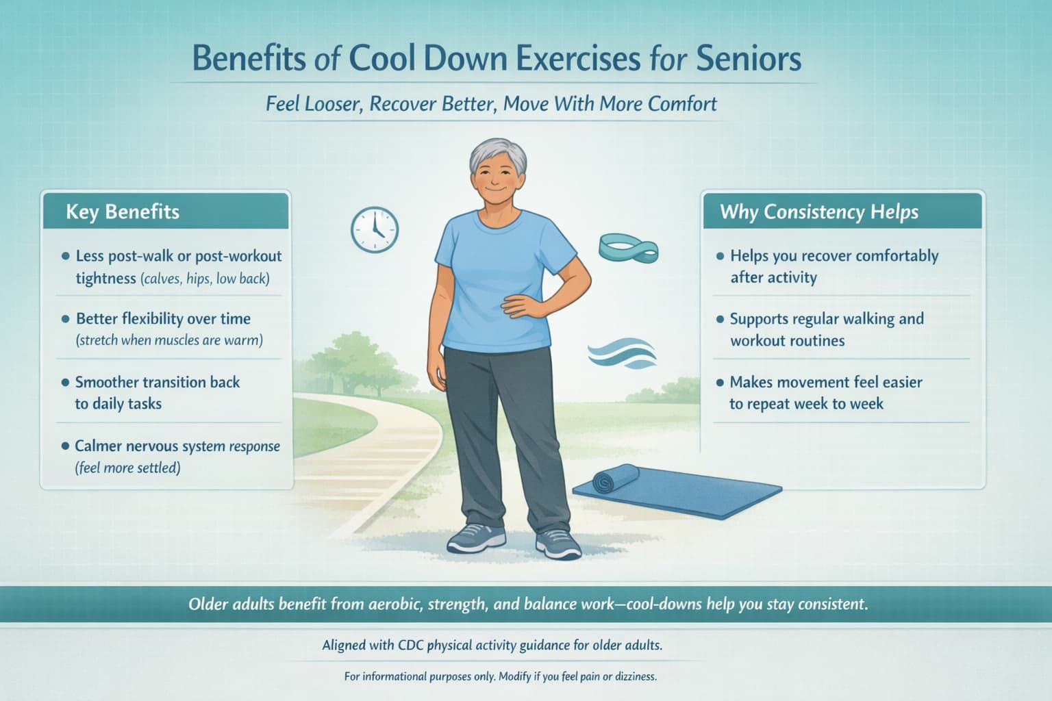 10 Best Cool Down Exercises for Seniors to Reduce Stiffness