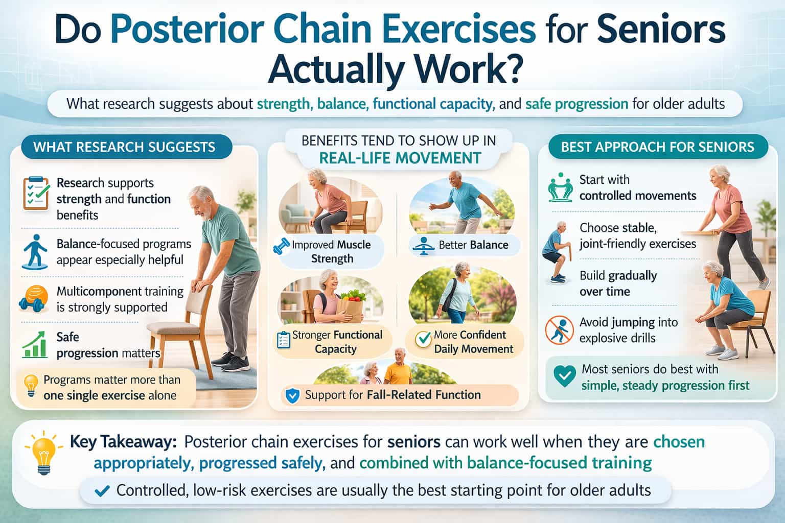 10 Posterior Chain Exercises for Seniors for Strength & Stability