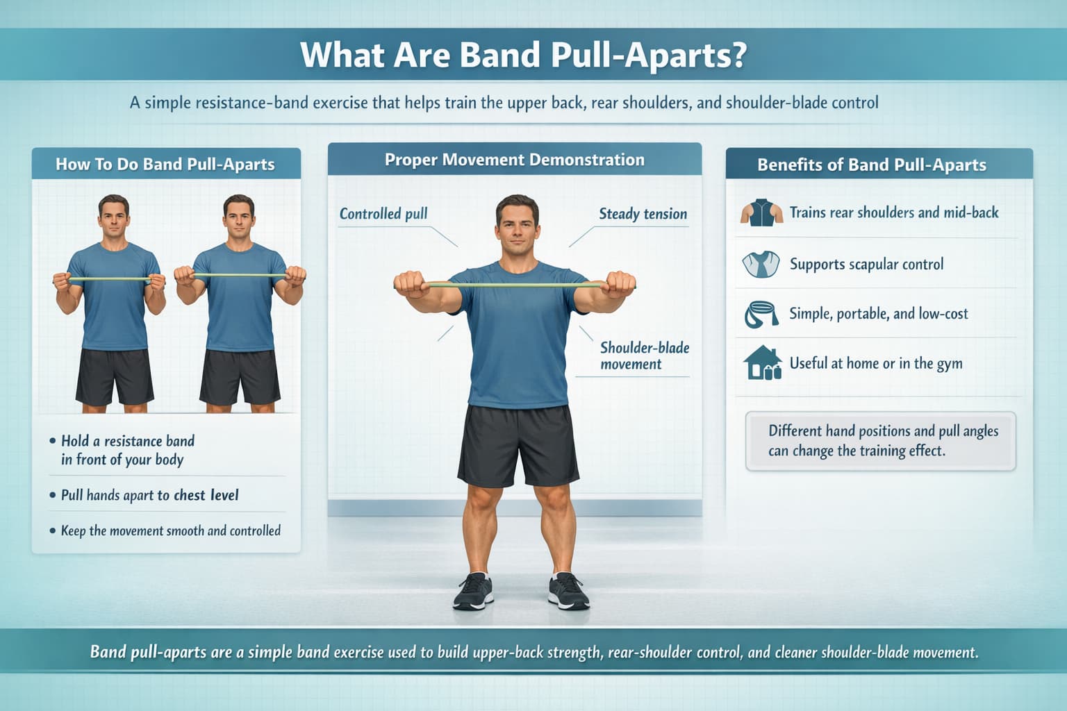 Band Pull-Aparts for Better Posture and Stronger Shoulders