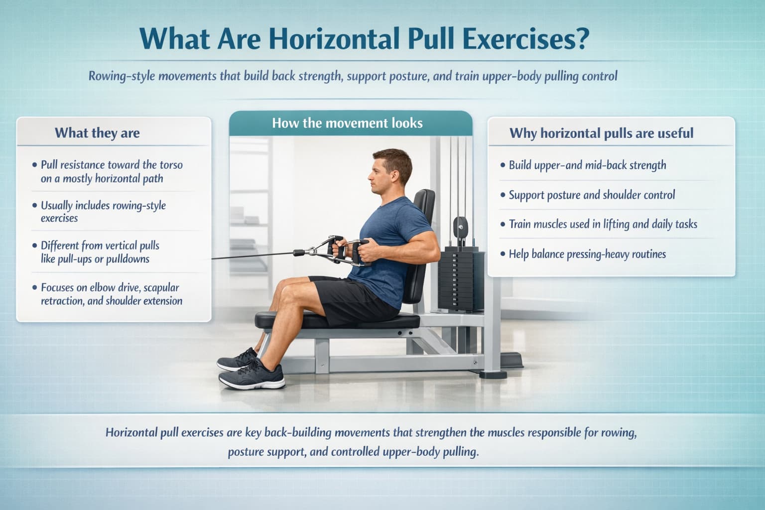 8 Best Horizontal Pull Exercises: Back Strength & Better Posture