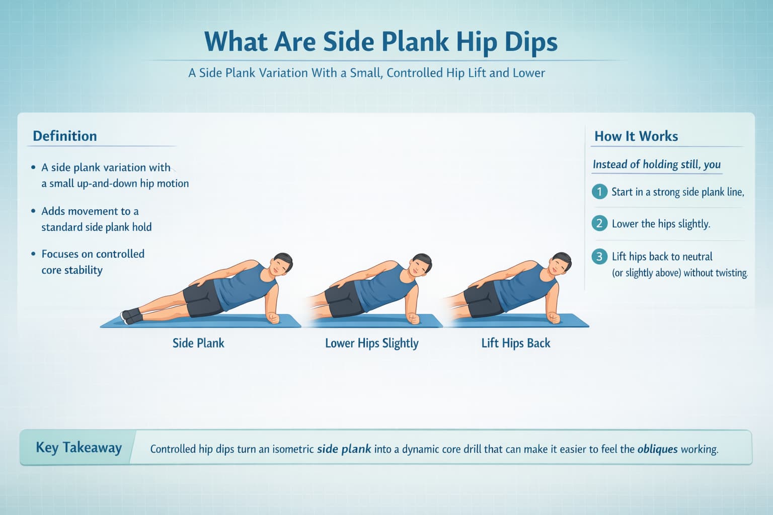 Side Plank Hip Dips: Proper Form for Stronger Obliques