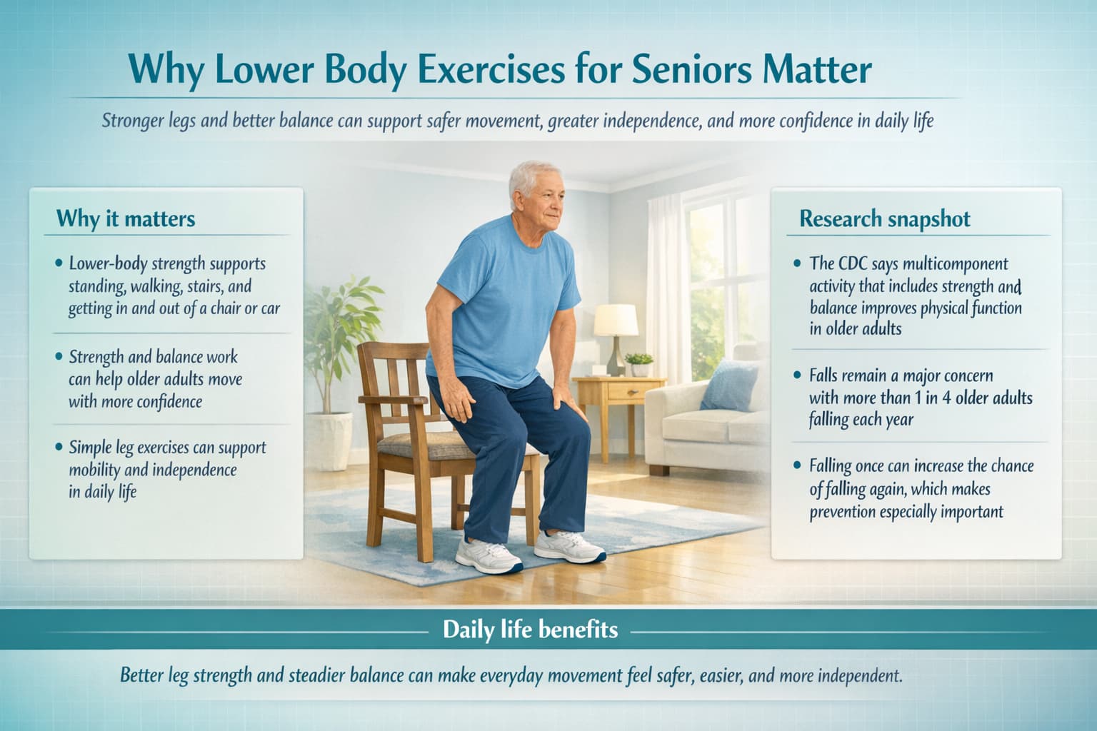 10 Best Lower Body Exercises for Seniors to Build Strength