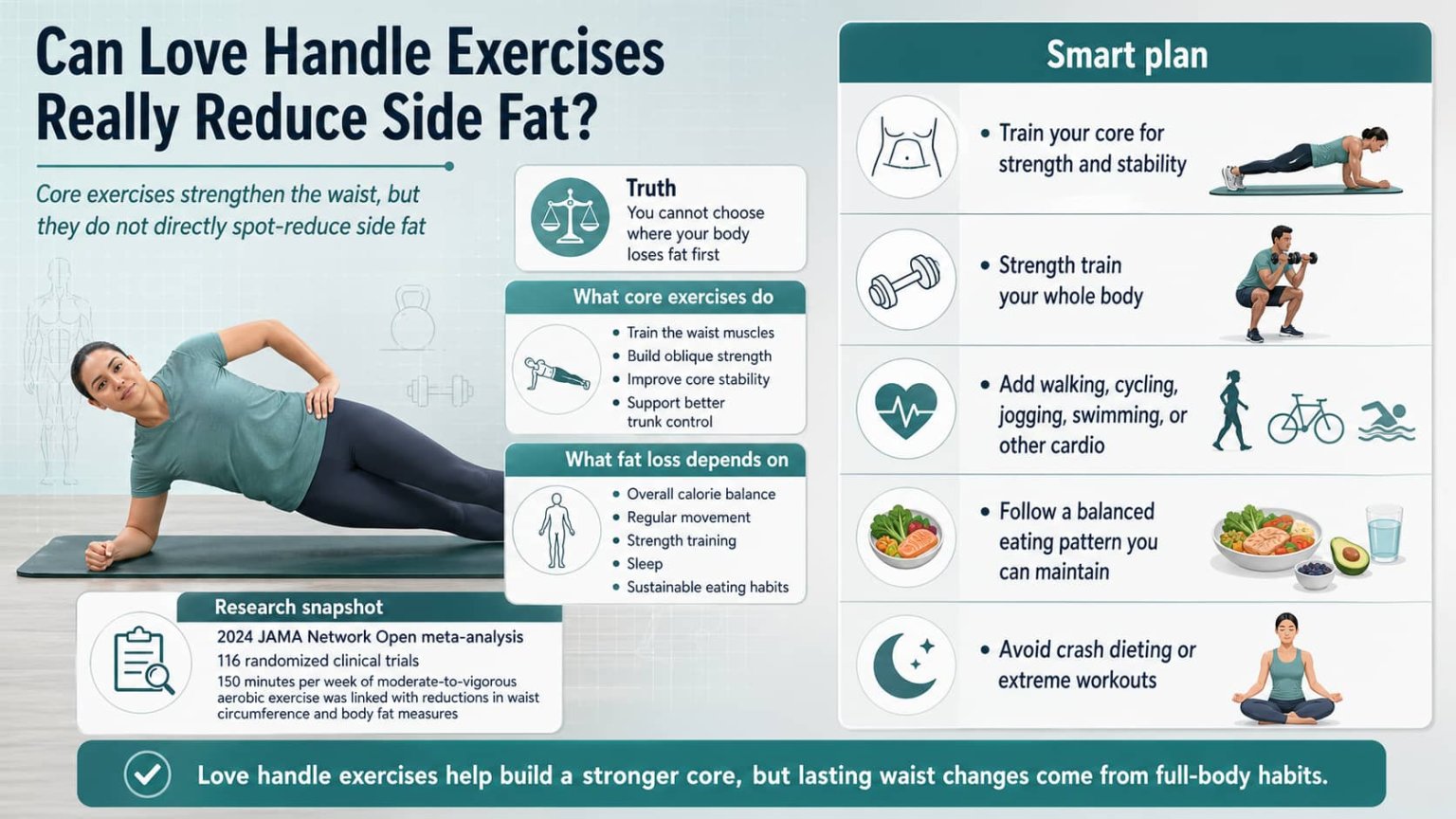 12 Best Love Handle Exercises for a Tighter, Stronger Core