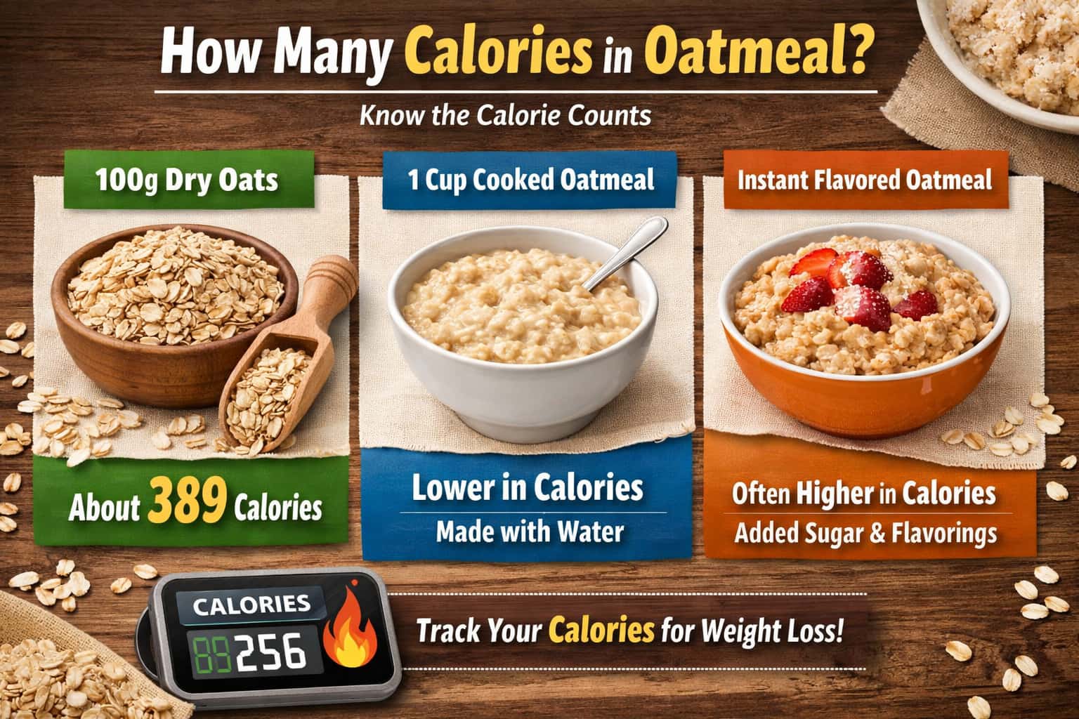 How Many Calories in Oatmeal? Nutrition and Benefits