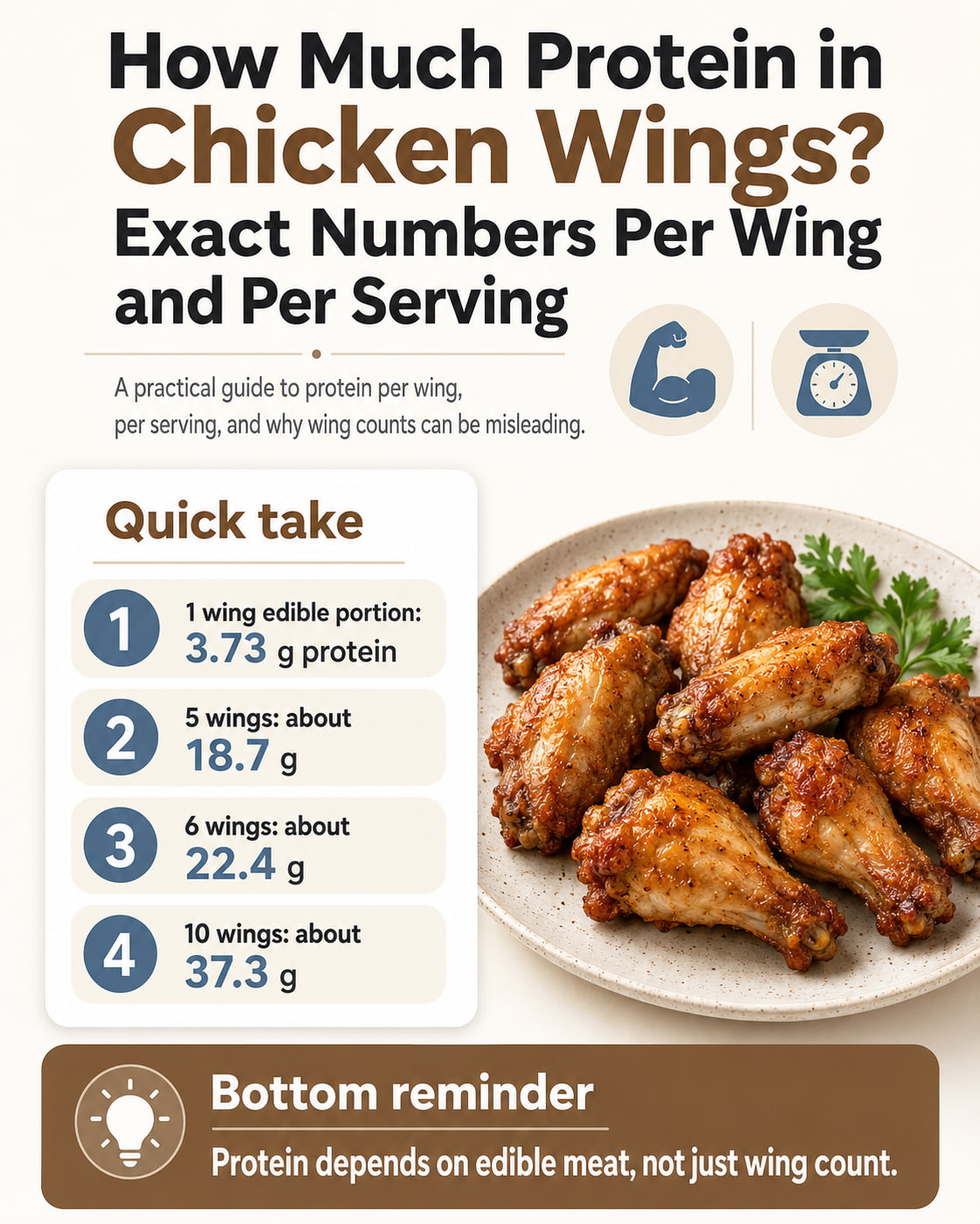 How Much Protein Is in Chicken Wings? Per Wing and Serving