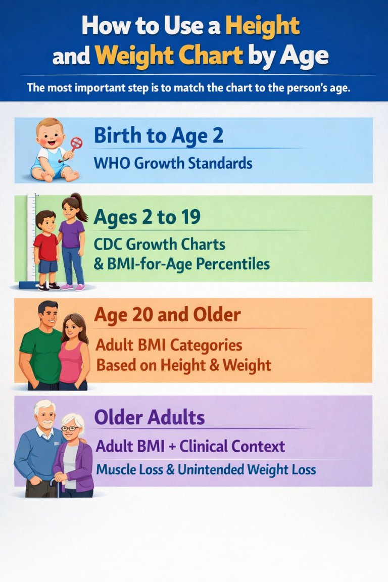 Height and Weight Chart by Age: Healthy Growth and Weight Ranges for ...
