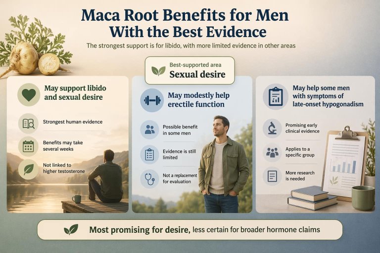 Maca Root Benefits for Men: Uses, Evidence, and Safety
